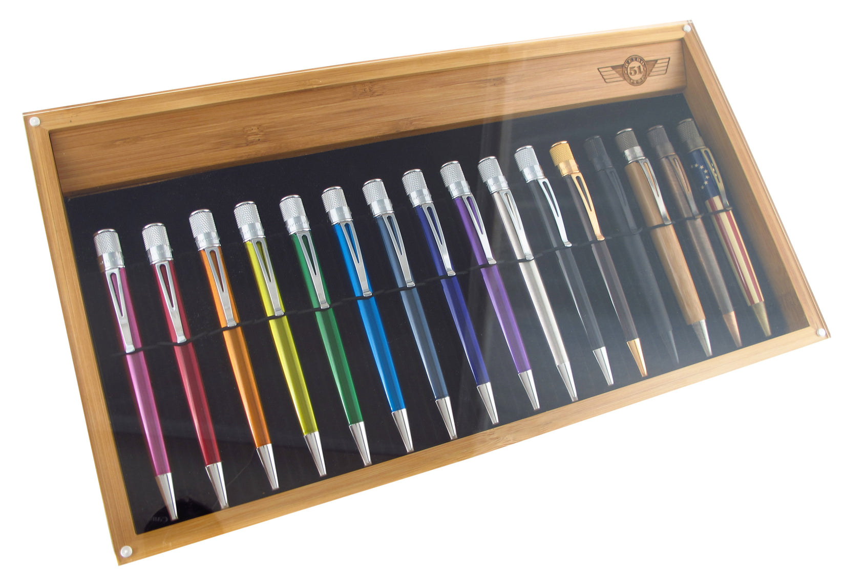 Retro 51 Display Case - Bamboo 16 Pen Tray – Mann Inc Ltd